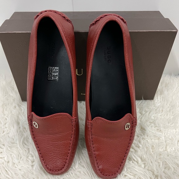 Gucci | Shoes | Gucci Qardaha Deep Carminio Deep Red Moccasin Loafers ...